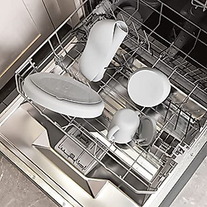 Maxsprout Baby Silicone Feeding Set for 6 Months and Up-Bowl with Suction, Divided Plate With Lid, Cup W/Straw & Snack Lid & More - BPA free-Toddler Self Feeding Utensils - Baby Led Weaning(Set of 12)