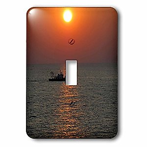 3dRose lsp_81818_1 Greece, Crete, Aegean Sunset, Fishing Boat Eu12 Cmi0410 Cindy Miller Hopkins Single Toggle Switch