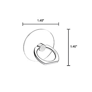 Transparent Phone Ring Stand Holder, 4 Pack Clear Cell Phone Ring Holder, Phone Grip Finger Ring Stand Compatible for Phones, Tablet and Case (B2)