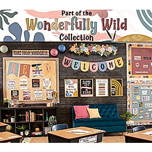 Teacher Created Resources Wonderfully Wild Straight Rolled Border Trim - 50ft - Decorate Bulletin Boards, Walls, Desks, Windows, Doors, Lockers, Schools, Classrooms, Homeschool & Offices