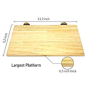 PlayCraftz Rectangle Wood Activity Platform and Hammock for Cage Shelves & Wood Perch Ledges for Small Animals Cages and Pets Like Hamsters, Mice, Chinchilla, Guinea Pigs, Birds, Rats.