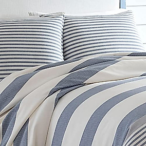 Nautica - Queen Comforter Set, Cotton Reversible Bedding with Matching Shams, Mediterranean Inspired Home Decor for All Seasons (Fairwater Blue, Queen)