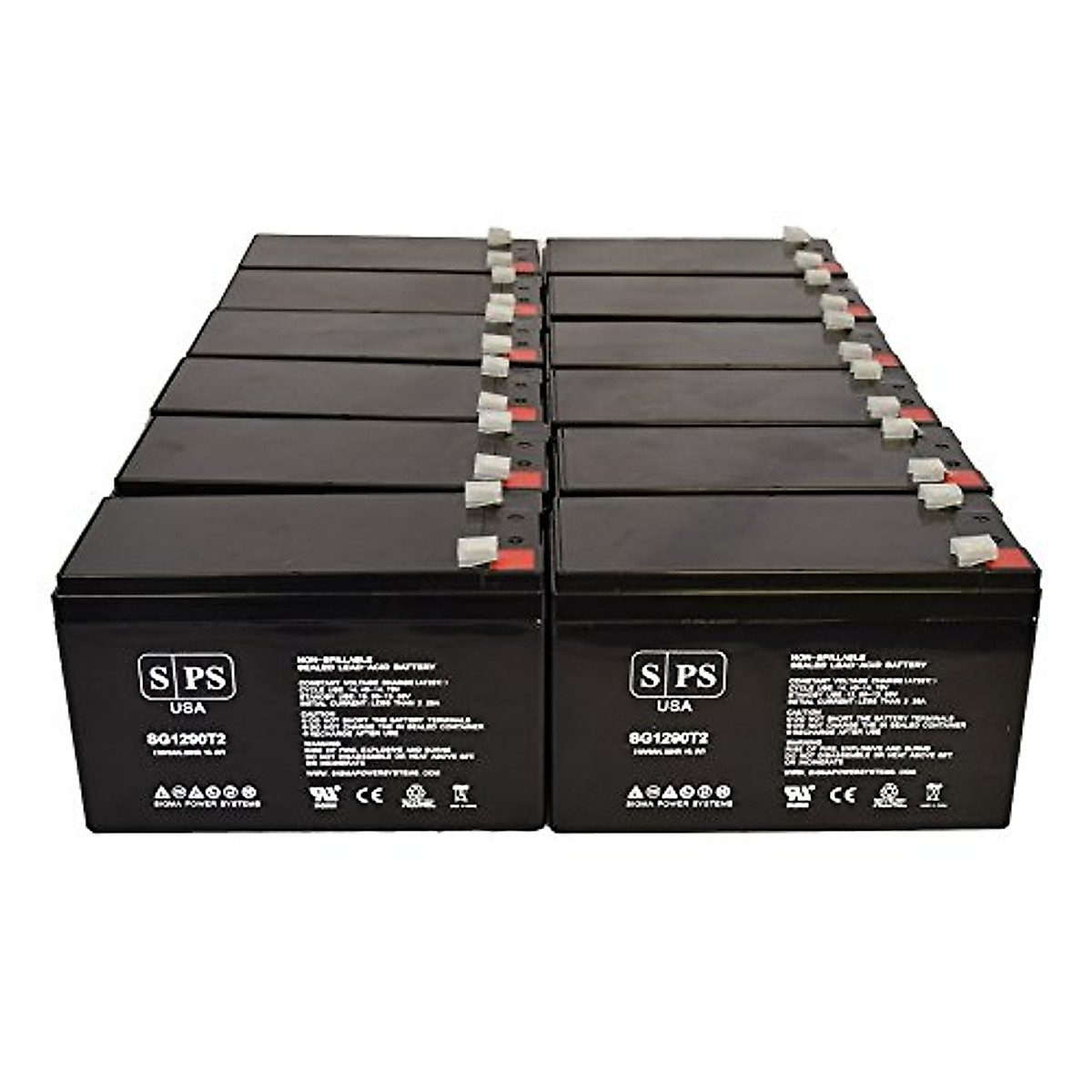 Liebert GXT3-6000RT208 12V 9Ah UPS Replacement Battery (12 Pack)