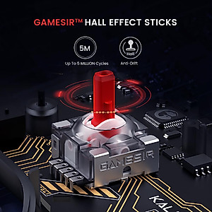 GameSir Kaleid Wired Controller for Xbox Series X|S, Xbox One,Windows 10/11 & Steam, Plug and Play Gaming Gamepad, Transparent Video Game Controller with Hall Effect Joysticks/Hall Trigger