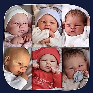 JIZHI Lifelike Reborn Baby Dolls, 17 Inch Realistic-Newborn Baby Dolls Boy, Real Life Soft Body Reborn Baby with Toy Accessories Gift Set for Kids Age 3+