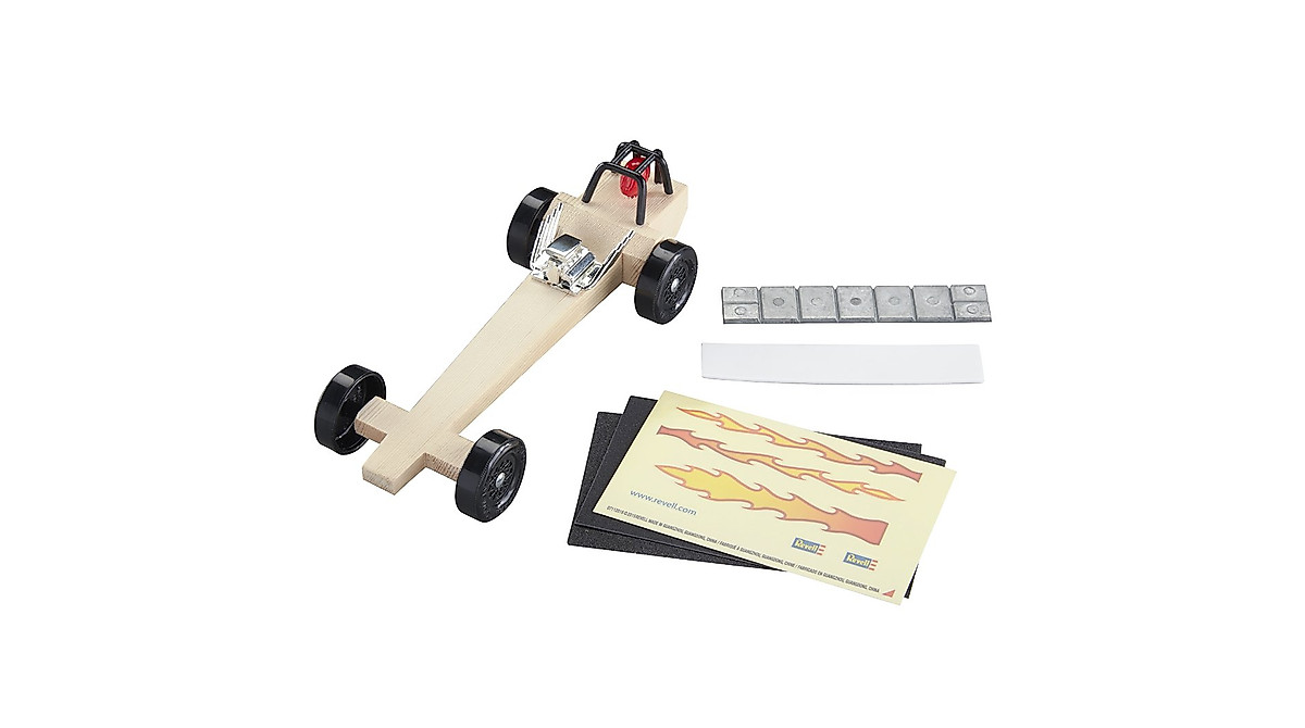 Revell Pinewood Derby Dragster Racer Kit - Build Fast, Race Ready