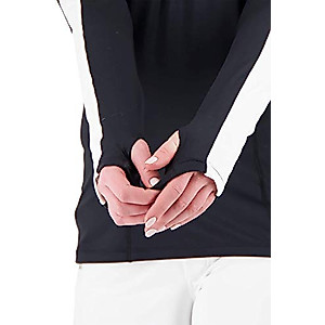 Obermeyer Womens Discover 1/4 Zip Top, Black, Large