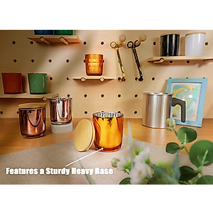 Aroparc Candle Jar, Wholesale Candle Container, 12 Pack 10oz Candle Jars with Lids Tumbler Jar for Candle Making Candle Tins Candle Making Supplies (Amber)