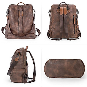 CLUCI Leather Backpack Purse for Women Fashion Crossbody Bags Purses for Women, Leather Messenger Tassel Bag