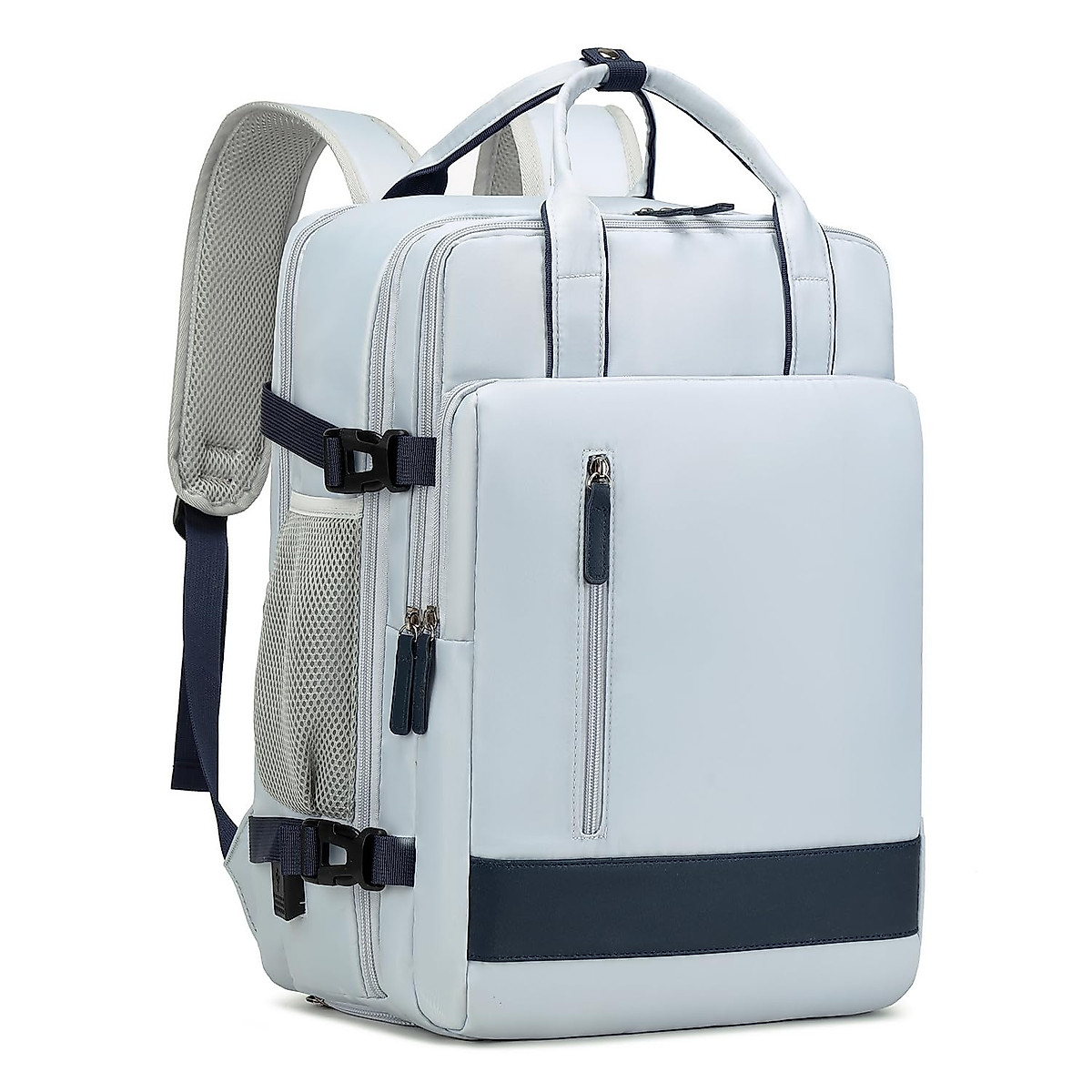 InduSKY Large Travel Backpack for Women, 40L Carry On Backpack Airline Flight Approved with USB Charging Port Shoes Compartment, Personal Luggage Backpack Casual Daypack 15.6 Inch Laptop Backpack