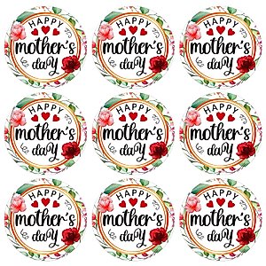 WhatSign 36Pcs Happy Mothers Day Labels Stickers 1.5" Floral Mothers Day Gift Tags Stickers Mothers Day Presents Labels Stickers for Envelope Seal Cards Boxes Gift Wrap Party Favors Decorations
