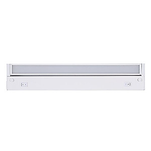 GETINLIGHT Swivel Dimmable LED Under Cabinet Lighting, Selectable White 2700K/ 4000K, 12-inch, Plugged-in Only, White Finished, IN-0109-2-WH