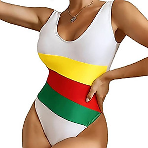 Scoop Neck July 4 Women Tracksuit Pants Women's Sexy Color Block Cut Out Abdominal Control Swimsuit Ones Piece Swimsuit Sexy Bikini Cover up Skirt Tummy Control Swimsuits for Women