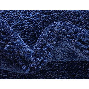 Unique Loom Solo Collection Area Rug - Calabasas (4' 1" x 6' 1" Rectangle, Navy Blue)
