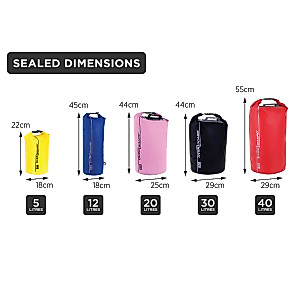 OverBoard Waterproof Dry Tube Bag with Adjustable Shoulder Strap for Boating, Kayaking, Fishing, Rafting, Swimming, Camping and Snowboarding