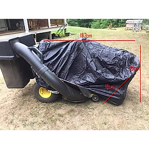 ConPus lawn mower cover, Riding Lawn Mower Cover , Lawn Tractor Cover Outdoors Waterproof Heavy Duty Zero Turn Mower Cover Fits Decks up to 54 Inch Drawstring Windproof Buckle Storage Bag-72 x 54 x 46