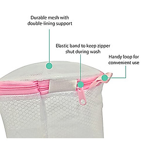 3-Pack of Premium Bra Wash Bags for Delicates - Double-Wall Protection Laundry Bags are Best for Protecting Delicates, Lingerie, and Socks