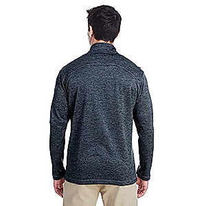 Adidas Brushed Terry Heathered Quarter-Zip Pullover 2XL Navy Heather/ Mid Grey