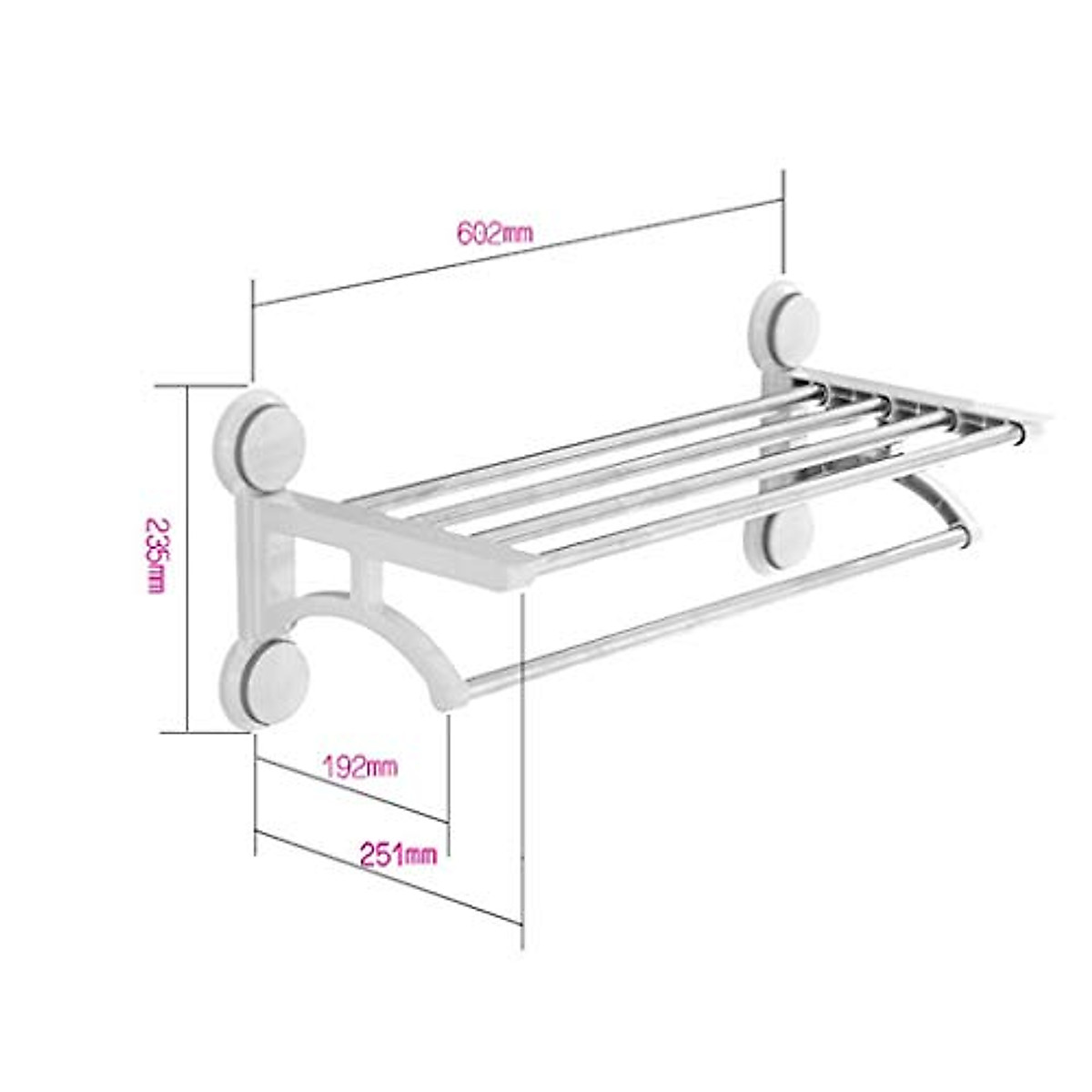 LIRUXUN Towel Rack Towel Bar with Hook Angle Hand Towel Rack, Metal Towel Bar, Wall-Mounted Towel Holder Organizer Towel Shelf，for Bathroom Kitchen
