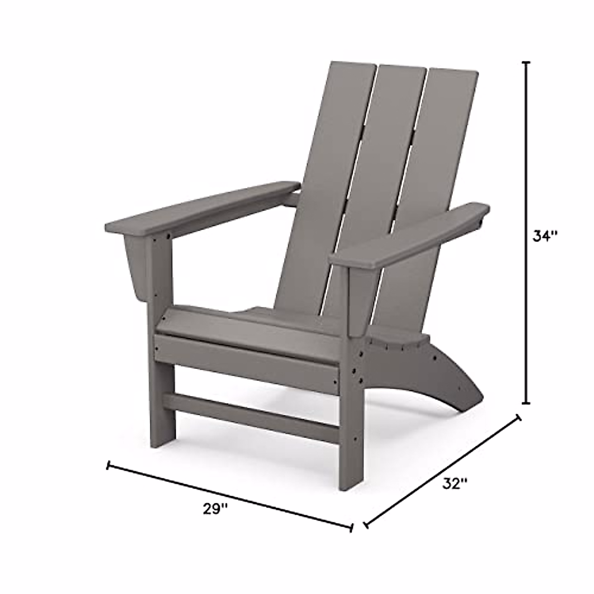 Modern Adirondack Chair (Slate Grey)
