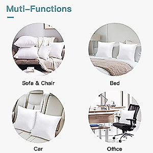 Artscope Outdoor Waterproof Throw Pillows Inserts, 18 x 18in Set of 4, Premium Fluffy Decorative Square Form Cushion Stuffer Inner Soft for Garden, Bench, Tent, Couch, Patio Furniture Pillows Inserts