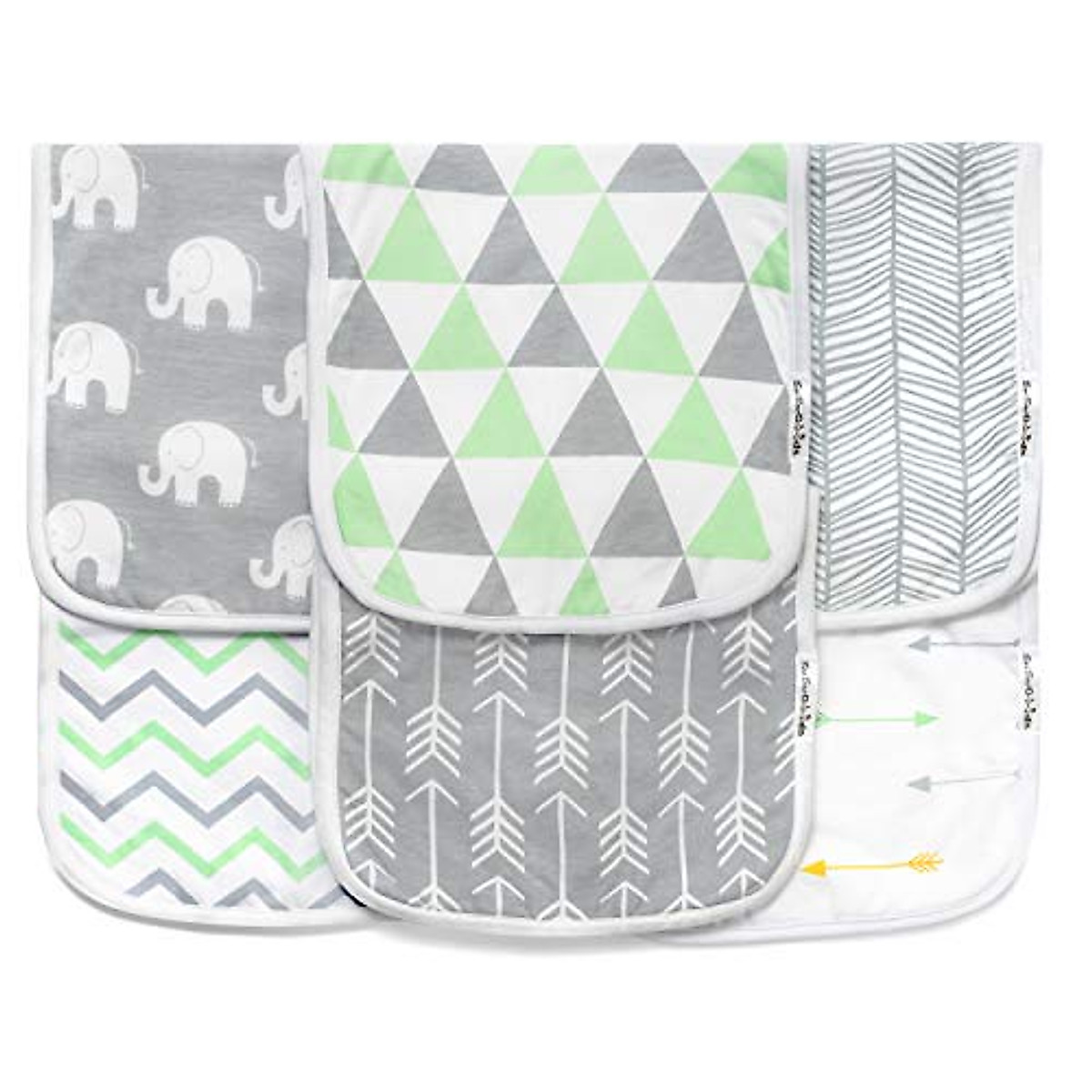 Burp Cloths for Baby Boy & Girl - Ultra Absorbent Burping Cloth Rags - Anti Shrink Unisex Burpy Clothes - Super Soft Jersey Cotton, Large 21"x10" - Thick for Newborn Cloth Diapers - 6 Pack