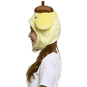 Sanrio Pompompurin (Pom Pom Purin) Fluffy Beanie Cap Soft Warm Winter Head wear Yellow