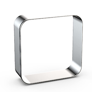 Rounded Square Cookie Cutter Set Large - 5 Inch, 4 Inch, 3 Inch, 2 Inch - Geometric Cookie Cutters Shapes Molds - Stainless Steel