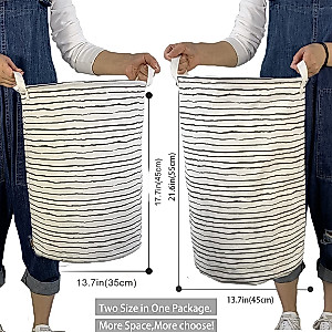 2PCS,Wque Storage bin,Hamper, Baskets,Collapsible Storage,Toys Storage,Laundry,Nursey Baby Gift