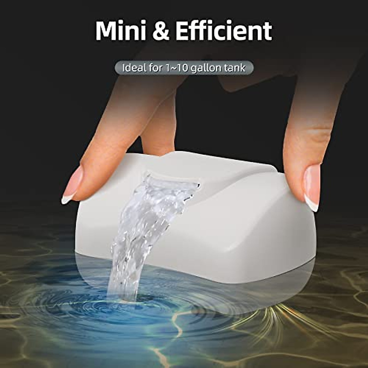 UPETTOOLS Turtle Filter Aquarium Internal Filter Low Level Water for Reptiles, Amphibians, Frog, Cichlids, Newt