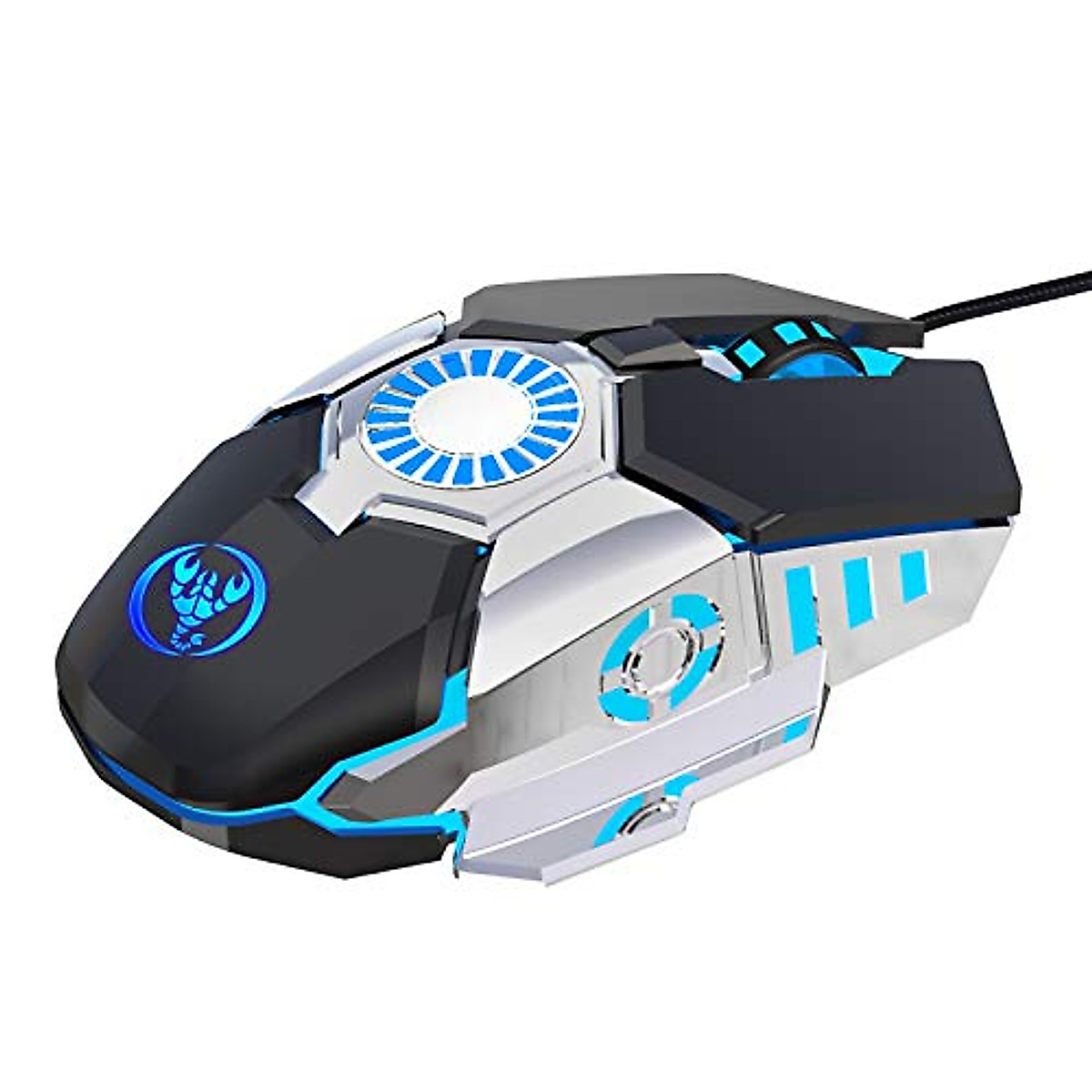iFCOW Wired Gaming Mouse 6400DPI Macro Programming Mouse for PC Laptop Desktop