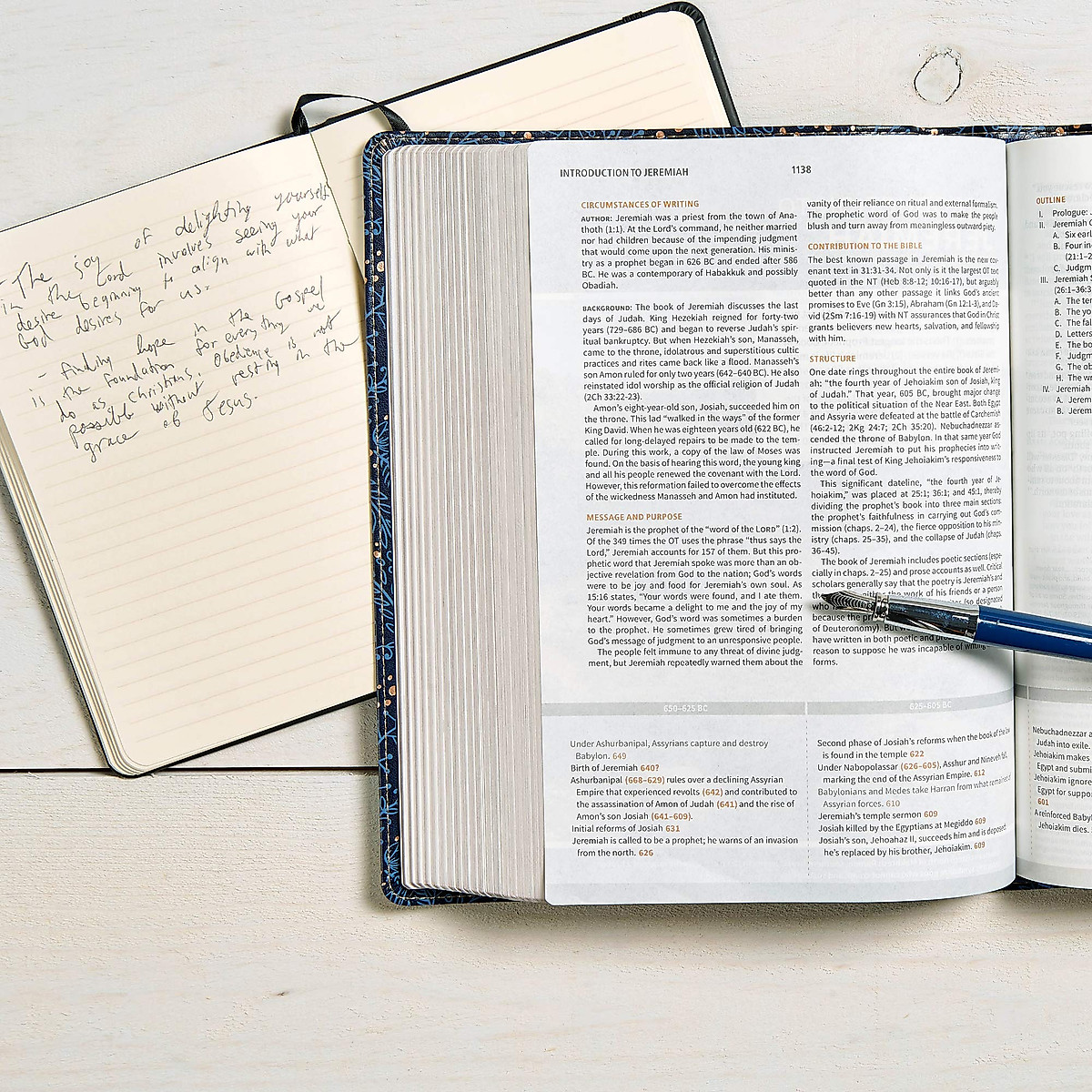 CSB Study Bible, Navy LeatherTouch, Red Letter, Study Notes and Commentary, Illustrations, Articles, Word Studies, Outlines, Timelines, Easy-to-Read Bible Serif Type