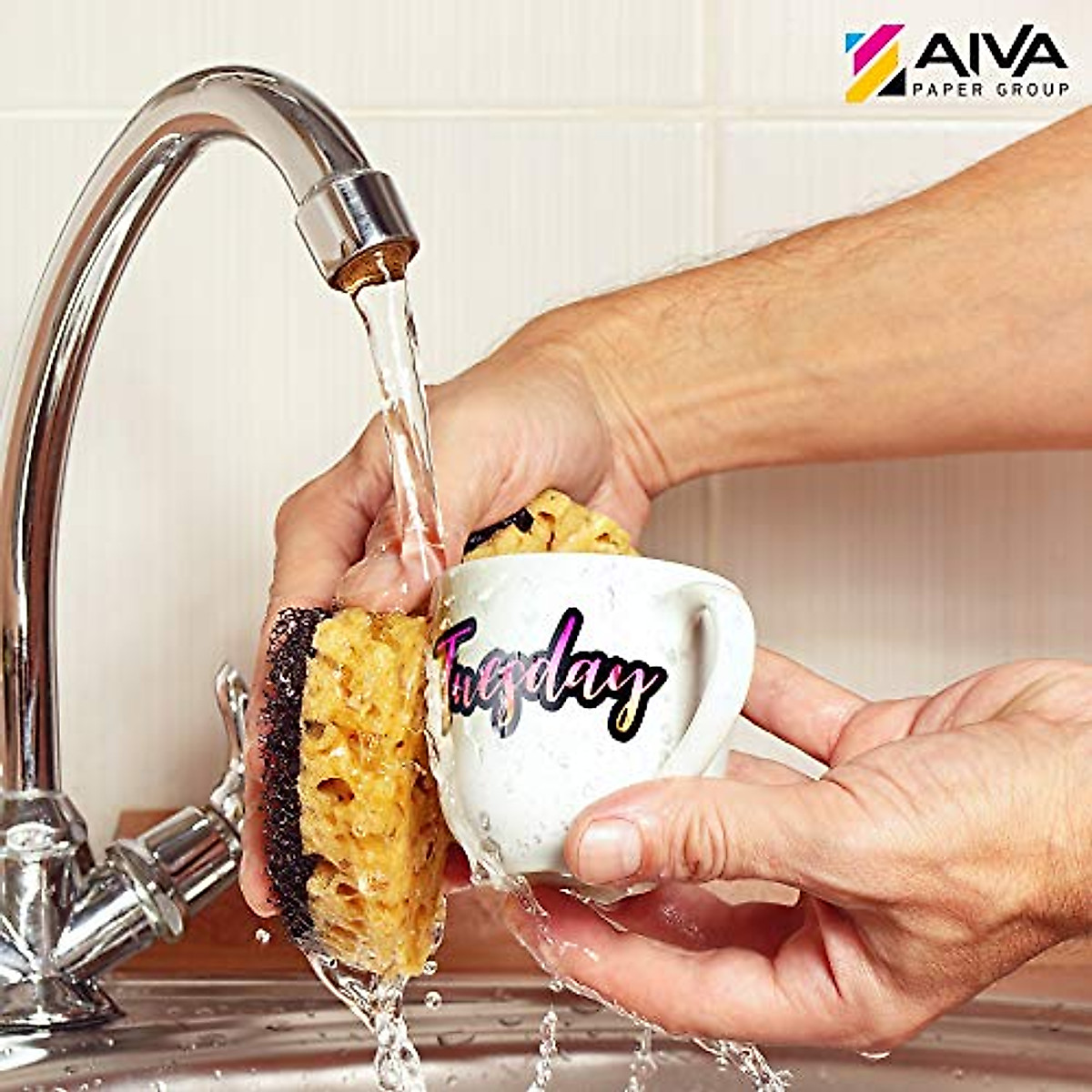 Printable Vinyl Sticker Paper for Inkjet Printer - Matte White - 15 Self-Adhesive Sheets - Waterproof Decal Paper - Standard Letter Size 8.5"x11"