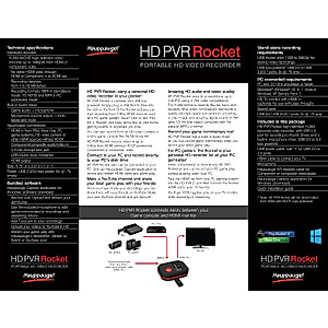 Hauppauge HD PVR Rocket Portable Stand Alone HD 1080p Video Game Recorder for Xbox One, Xbox 360, PS4, PS3 and PC Gaming Systems (1540)