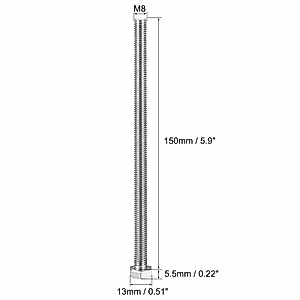 uxcell M8x150mm Hex Bolts 304 Stainless Steel Hexagon Screw Bolt 6pcs