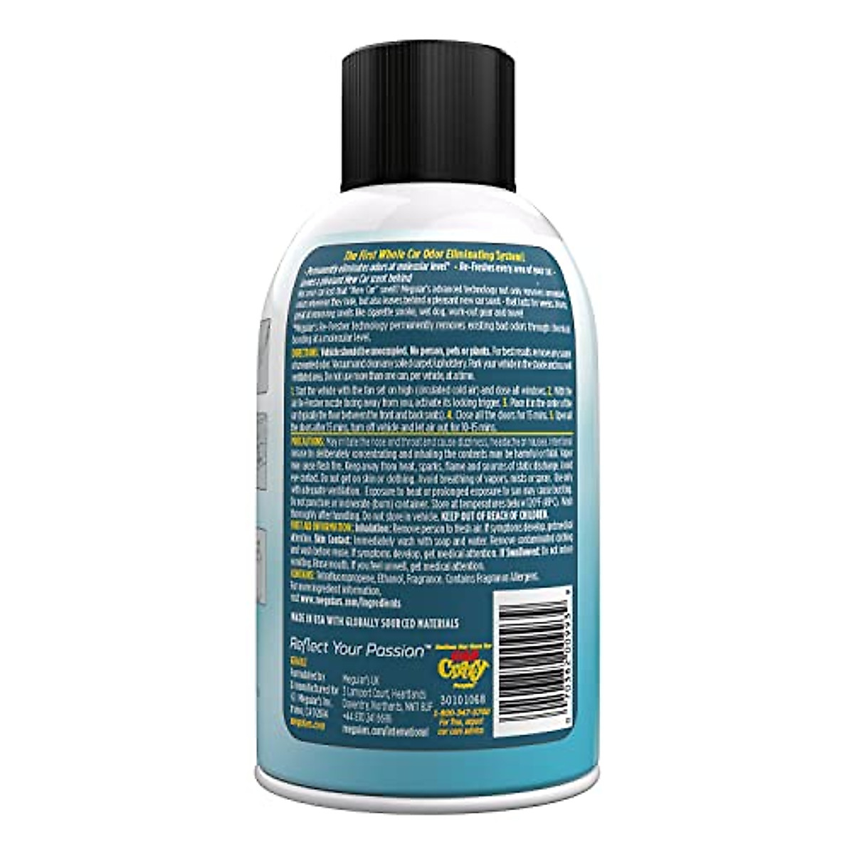 Meguiar's G16402 Whole Car Air Re-Fresher Odor Eliminator Mist, New Car Scent, 2 Fluid Ounces