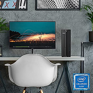 Acer Aspire XC-830-UA91 Desktop | Intel Celeron J4125 Quad-Core Processor (Up to 2.7GHz) | 8GB 2400MHz DDR4 | 256GB NVMe M.2 SSD | 8X DVD | Wi-Fi 5 | Bluetooth 4.2 LE | Windows 10 Home
