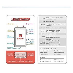 Sipeed Maix Amigo K210 AI lOT Development Board Support Dual camera capacitive touch screen and Image/Face/Object recognition (Amigo and Handle)