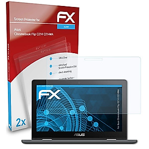 atFoliX Screen Protection Film compatible with Asus Chromebook Flip C214 C214MA Screen Protector, ultra-clear FX Protective Film (2X)