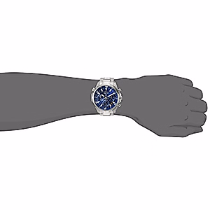 Bulova Men's Marine Star Series B Stainless Steel 6-Hand Chronograph Quartz Watch, Blue Dial Style: 96B256