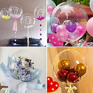 RUBFAC Bobo Balloons 12pcs, 36 Inch Bubble Balloons Clear Bobo Balloons, Large Transparent Balloon for Stuffing Wedding Birthday Party Decorations