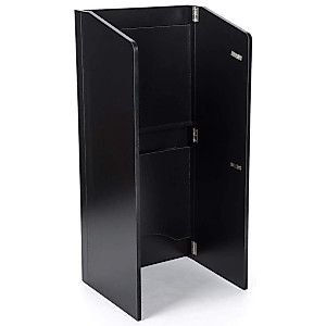 Displays2go Portable Lecterns with Folding Design – Black (OLILCTFOLBK)