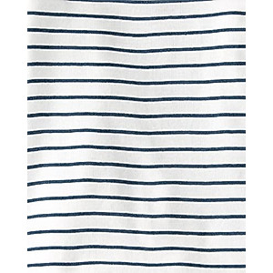 Little Planet Baby and Toddler 2-Piece Pajamas Made with Organic Cotton, Blue Stripes, 12 Months
