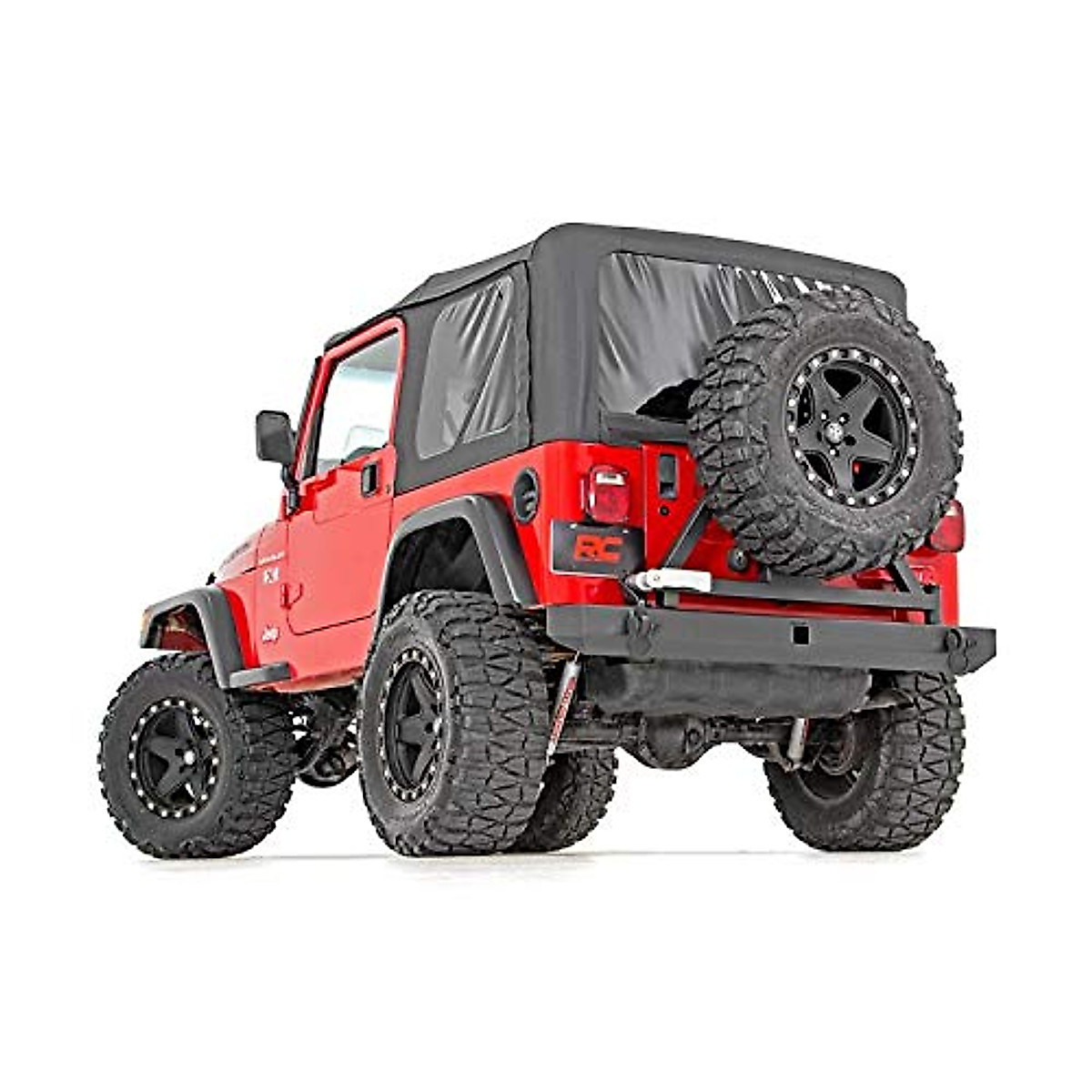 Rough Country Rear Bumper w/Tire Carrier for 87-06 Jeep Wrangler YJ/TJ - 10592A