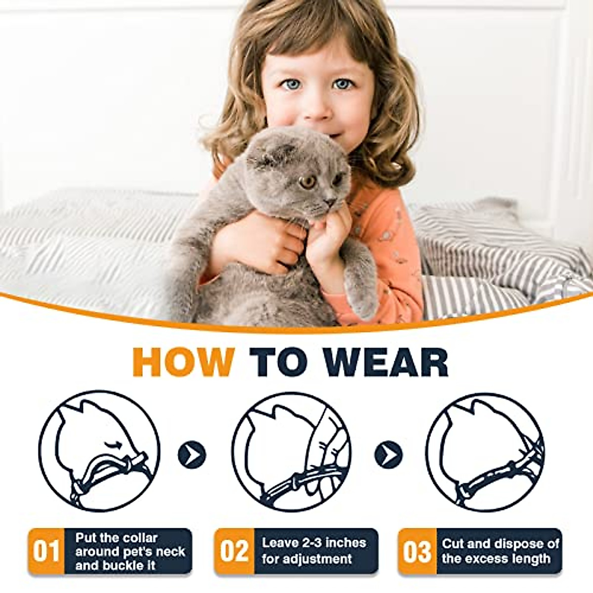 3 Packs Calming Collar for Cats, Pheromone Calm Collar Long-Lasting 30 Days Efficient Relieve Anxiety Stress Help Relaxing Comfortable Cat Calming Collars for Kittens Adjustable Breakaway Design Gray