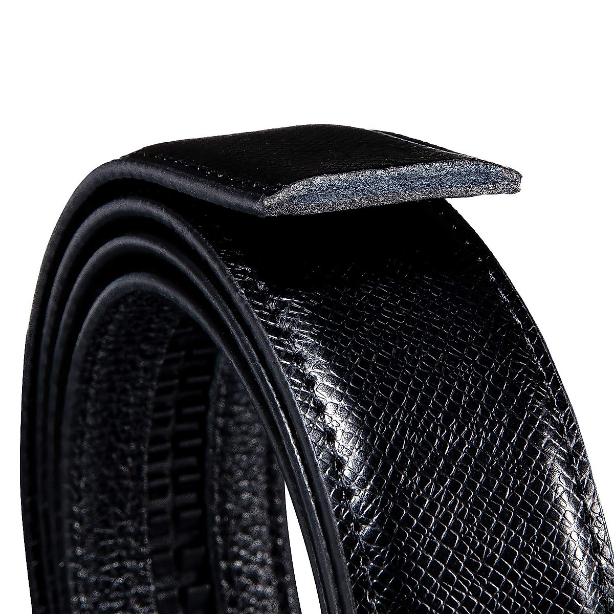 Barry.Wang Mens Belt Leather 2pack,Slide Ratchet Belt Buckle Dress Casual Gift Adjustable,Trim to Fit