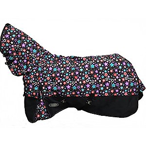 Axiom 1800D Ballistic Nylon Star Black Super Tough Heavy Weight 300G Combo Horse Blanket - 75"