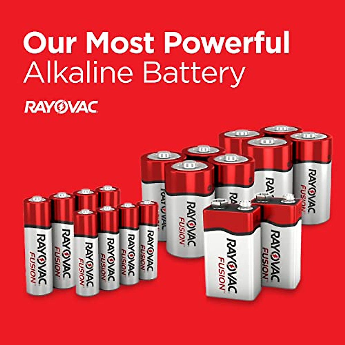 Rayovac Fusion C Batteries, Premium Alkaline C Cell Batteries (8 Battery Count)