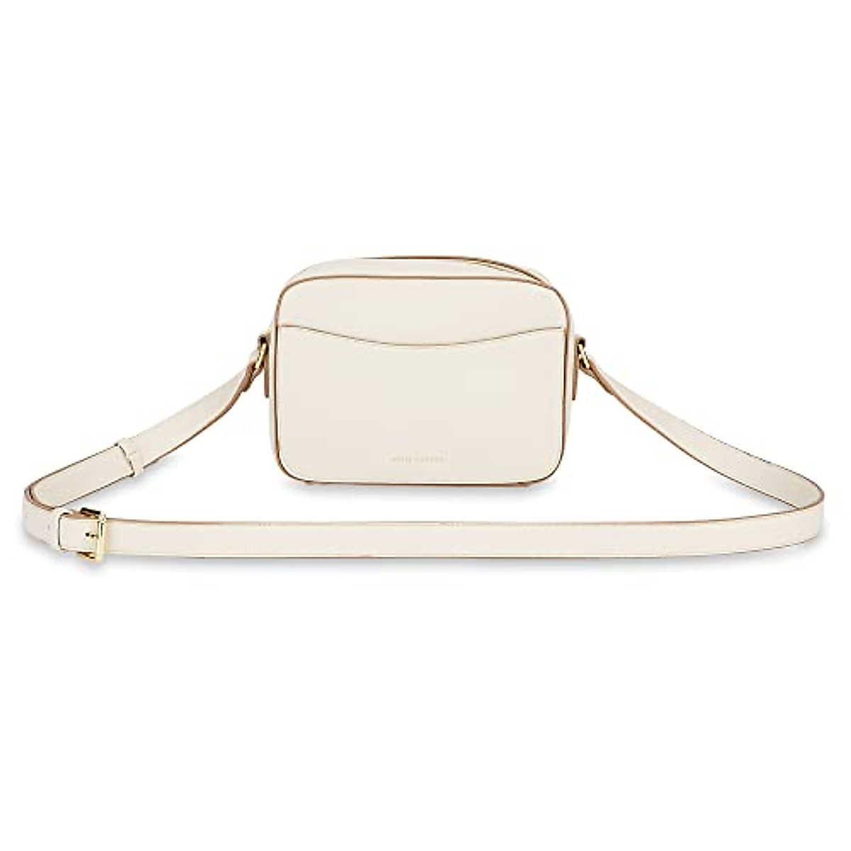 KATIE LOXTON Cara Womens Soft Pebble Vegan Leather Adjustable Strap Crossbody Handbag Satchel Purse Off White