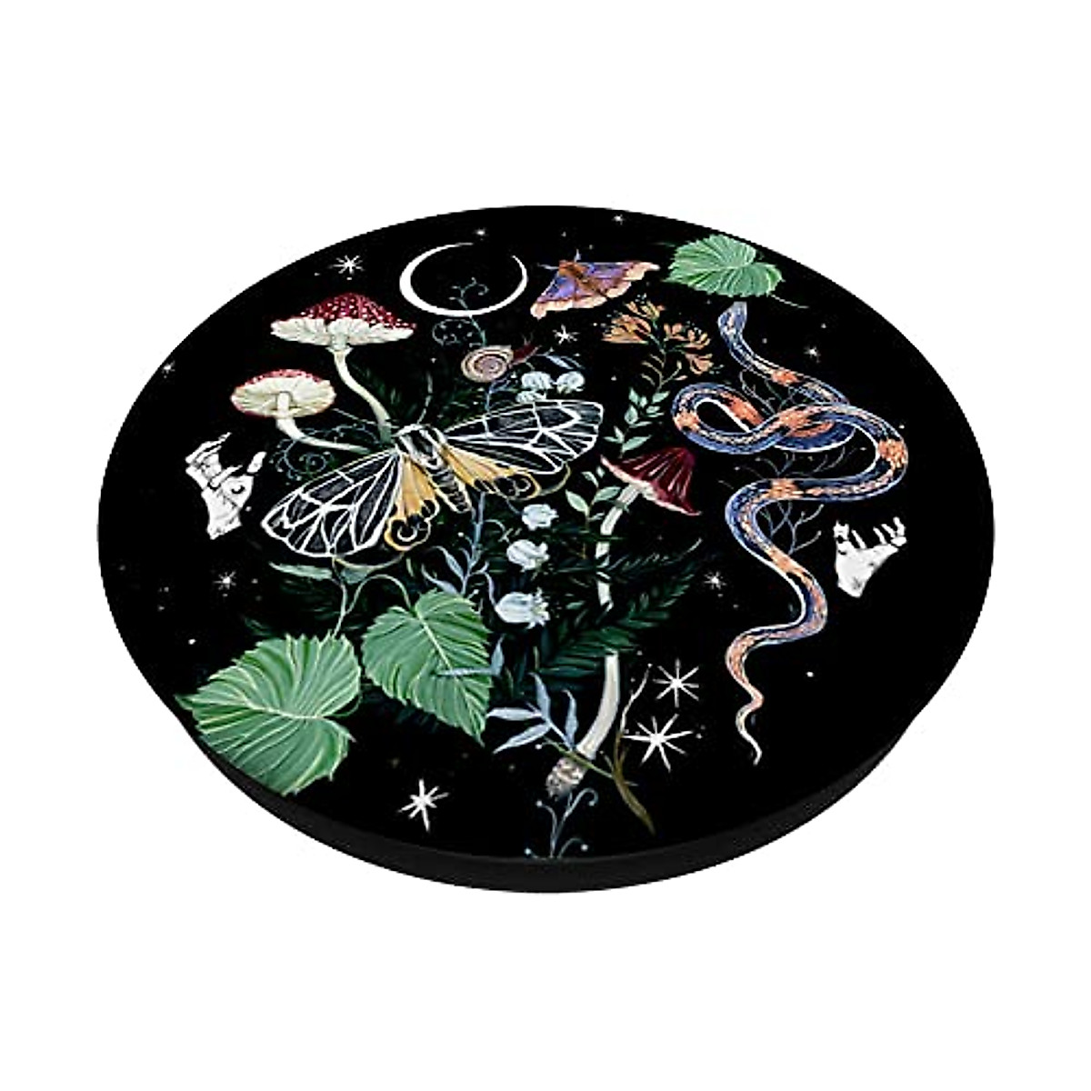 Aesthetic Snake Butterfly Mushroom Stars And Moon Flowers PopSockets Swappable PopGrip